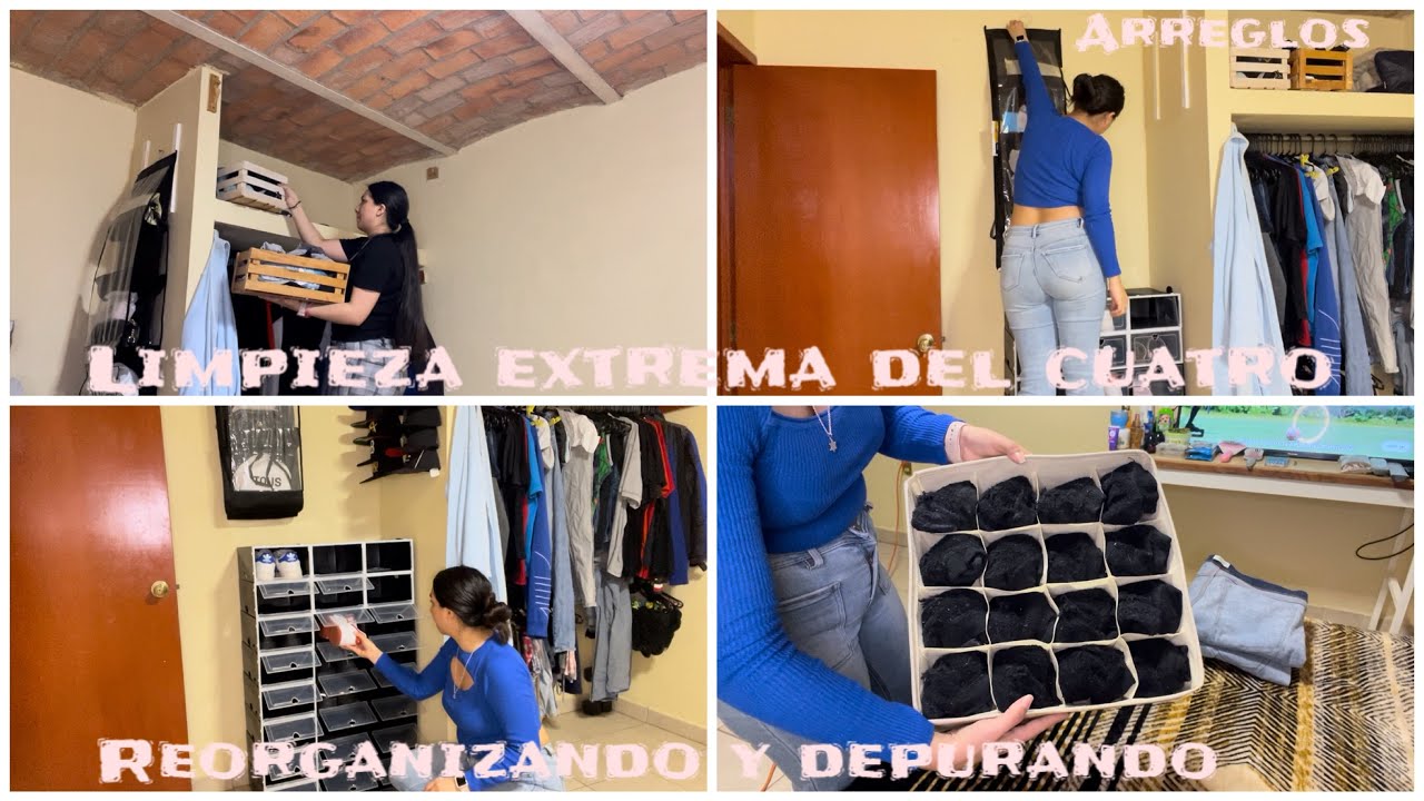 Limpieza extrema del cuarto,arreglos en el cuarto+platica profunda ...