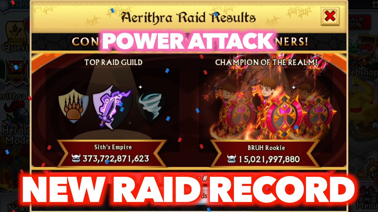 WORLD RECORD Raid (Power Attack) - Knights And Dragons - YouTube