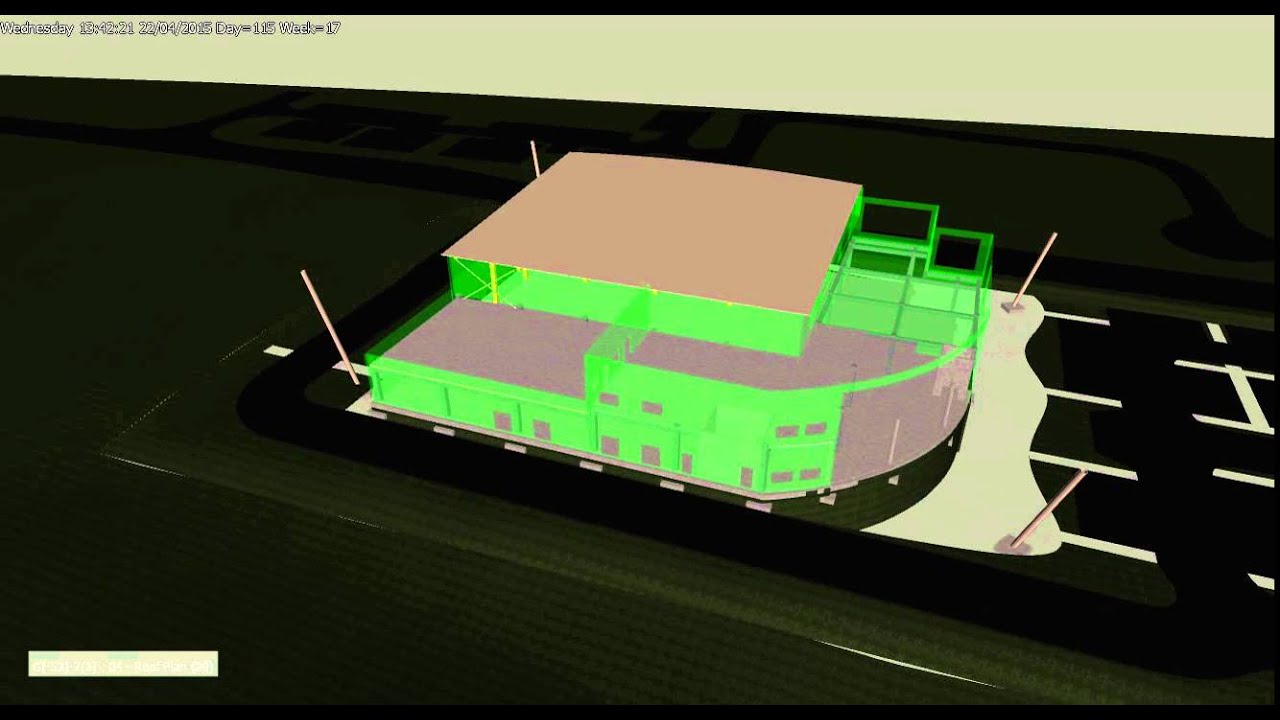 Navisworks Construction Sequencing Simulation - YouTube