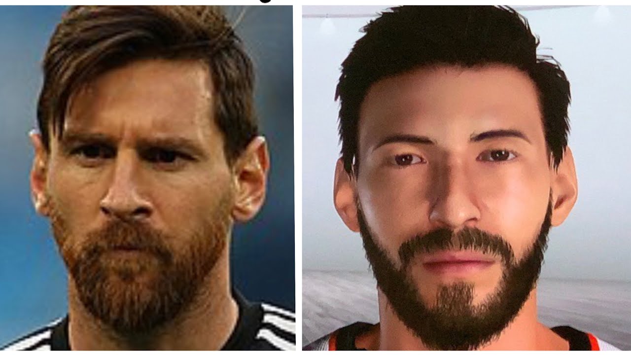 Lionel Messi Face creation in NBA 2k19 - YouTube