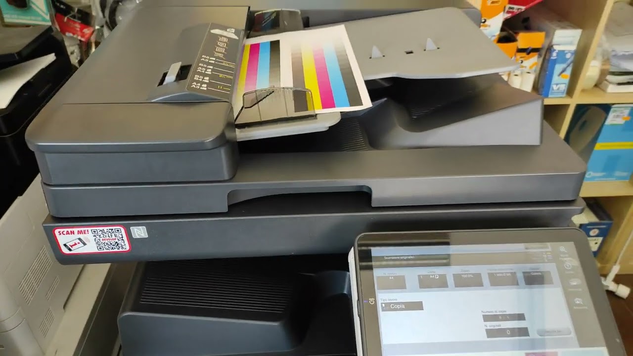 Multifunzione a colori, installazione Develop ineo +300i - YouTube