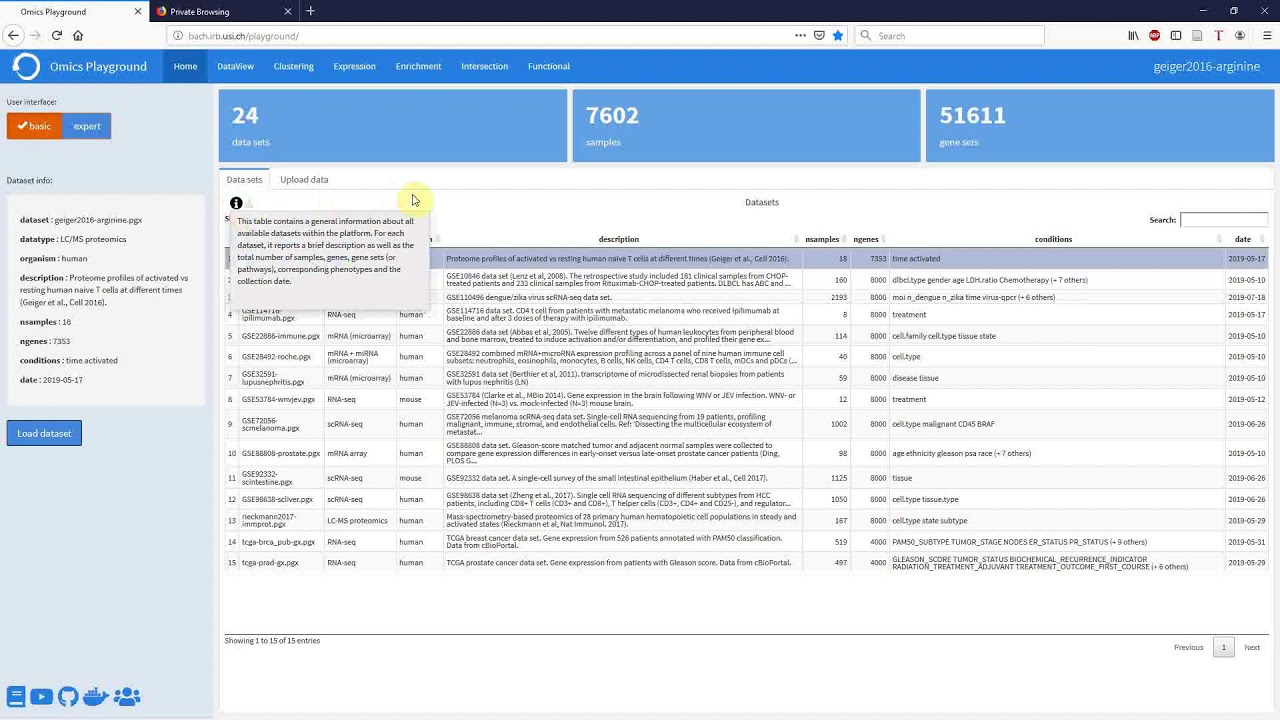 Omics Playground | Home Panel (video tutorial 2) - YouTube