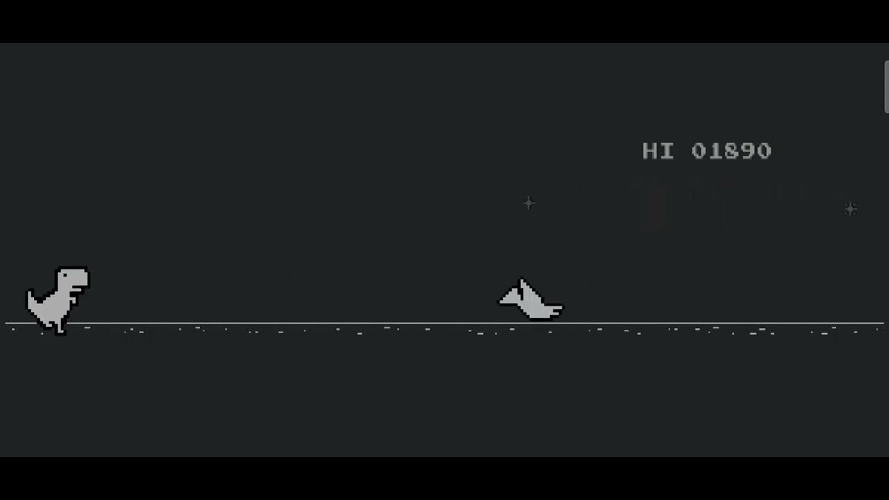 I almost beat my high score in Chrome dino - YouTube
