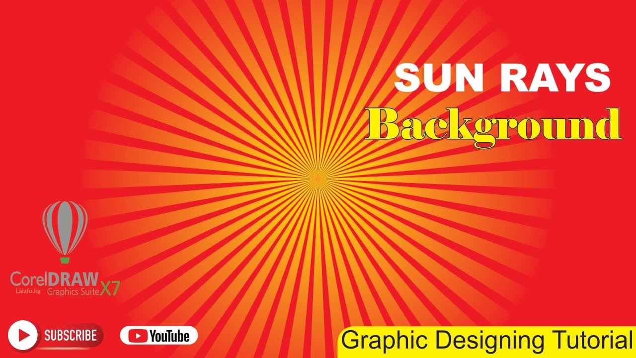 Corel Draw Sun Rays Effect - YouTube