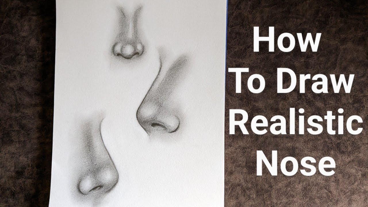 How To Make Hyper Realistic Nose | Nose Drawing Tutorial || Realistic ...
