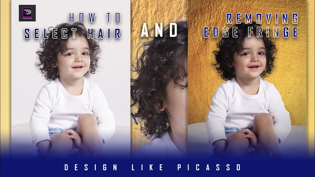 Selecting Hair in Photoshop | Removing Edge Fringe | Select Hair in ...