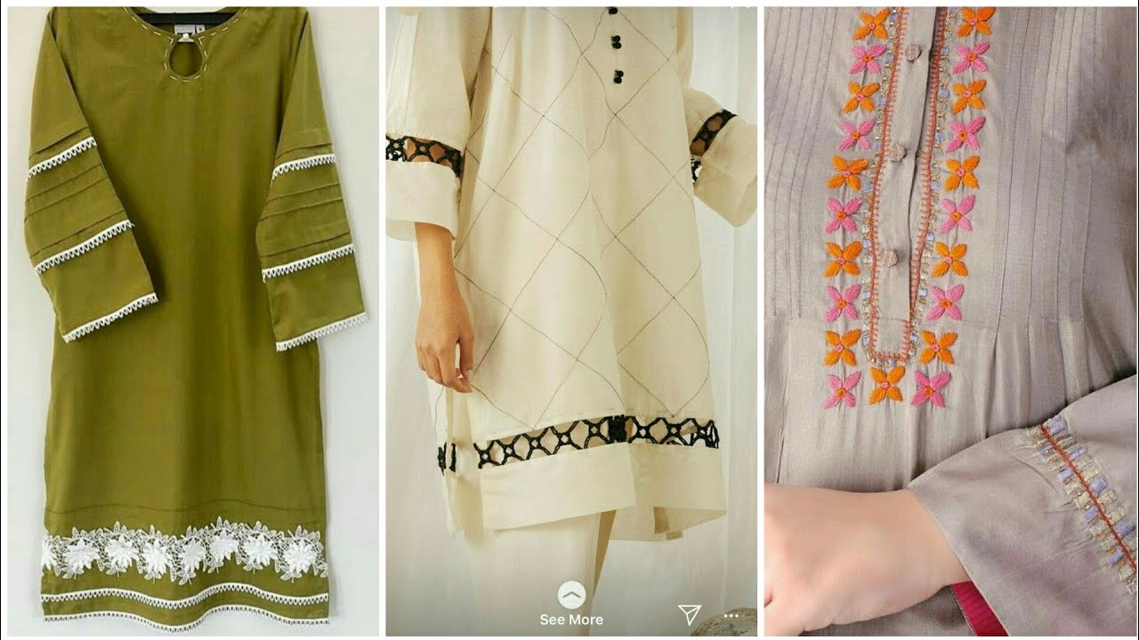 Beautiful designer dress designs with laces and pintucks by Easy ...