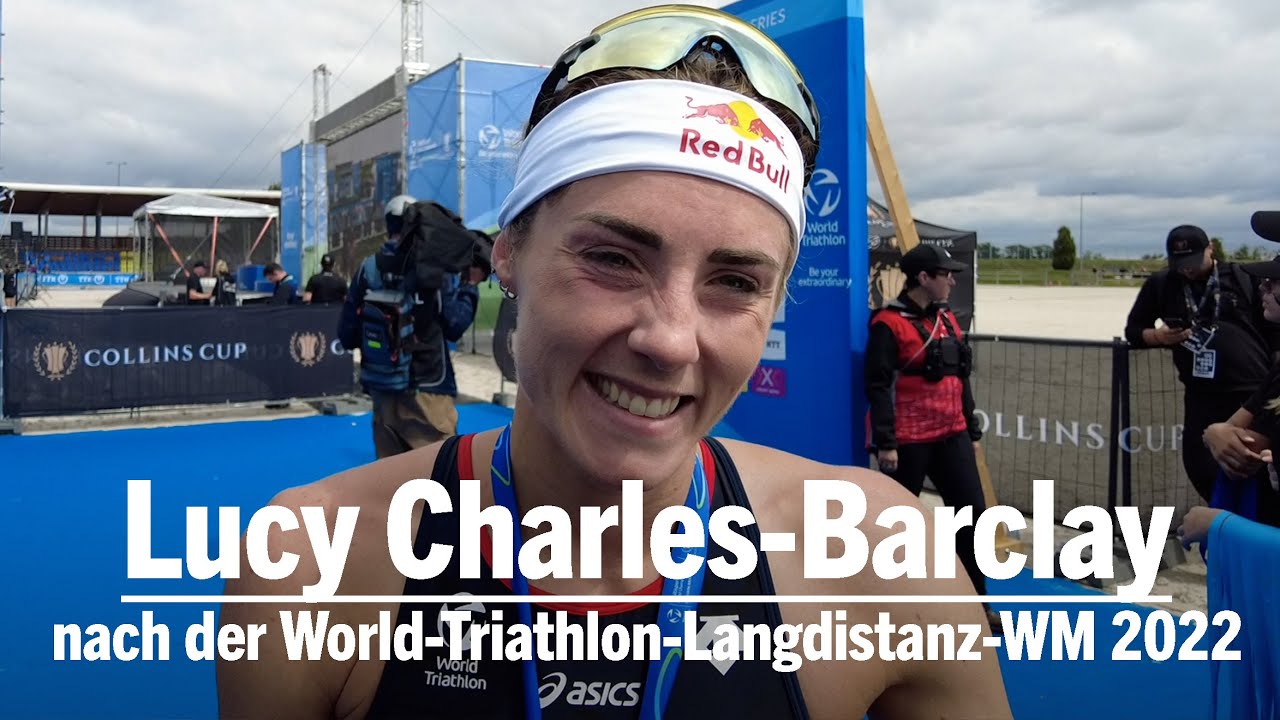 Lucy Charles-Barclay after winning the World Triathlon Long Distance ...