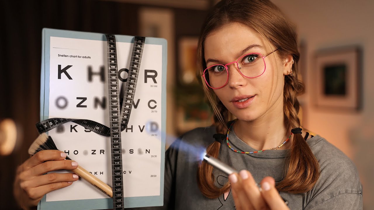 Fastest ASMR 2 Eye Exam Sketching Face Measuring Face Exam Follow Fastest ASMR 2 Eye Exam Sketching Face Measuring Face Exam Follow