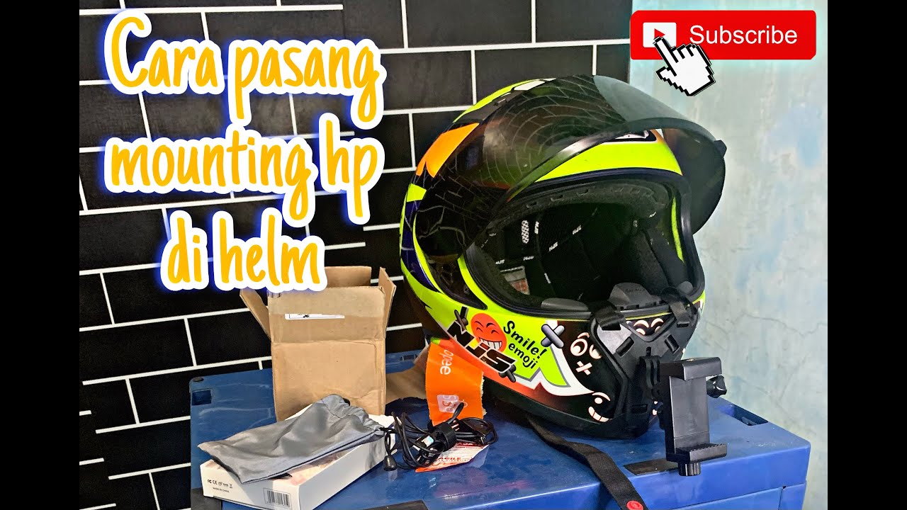 cara pasang mounting hp di helm ‼️⁉️ - YouTube