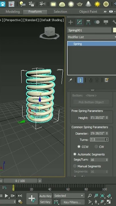 Spring animation tutorial 3ds max #3dsmax #tutorial 3dm #3dmodeling ...