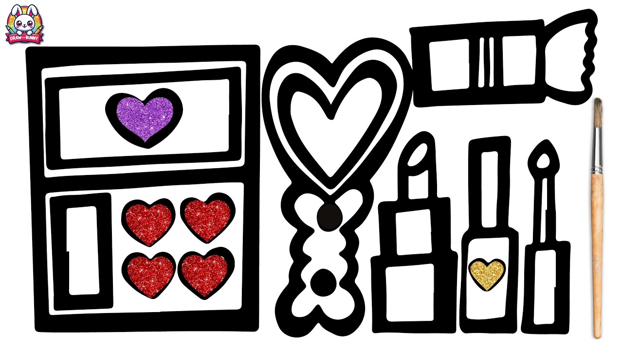 How to Draw Makeup Set💄| Drawing Beautiful Makeup Set Step By Step ...