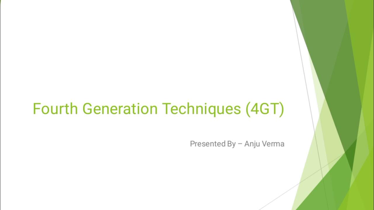 Fourth Generation Techniques (4GT) | software process model | Software Engineering - YouTube