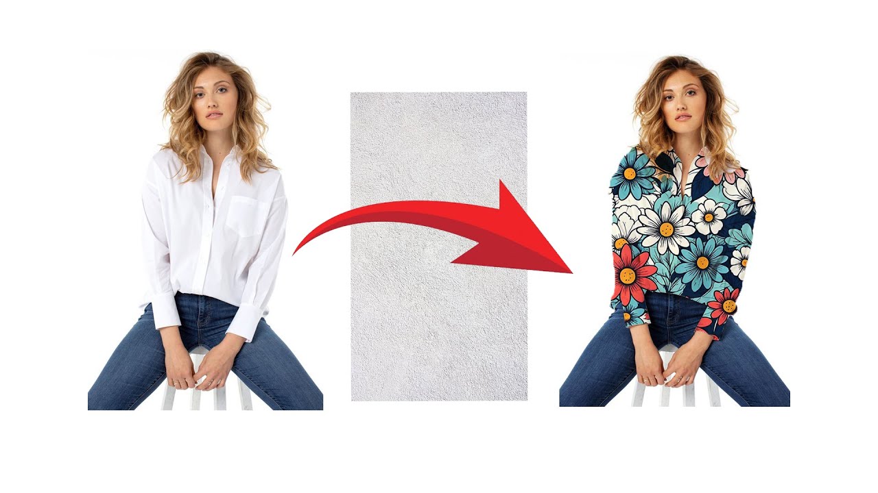 How to Apply Pattern Design to Clothes in Photoshop - YouTube