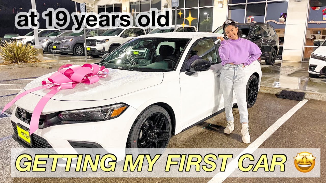 GETTING MY FIRST CAR AT 19 YEARS OLD 🥳💜 - YouTube