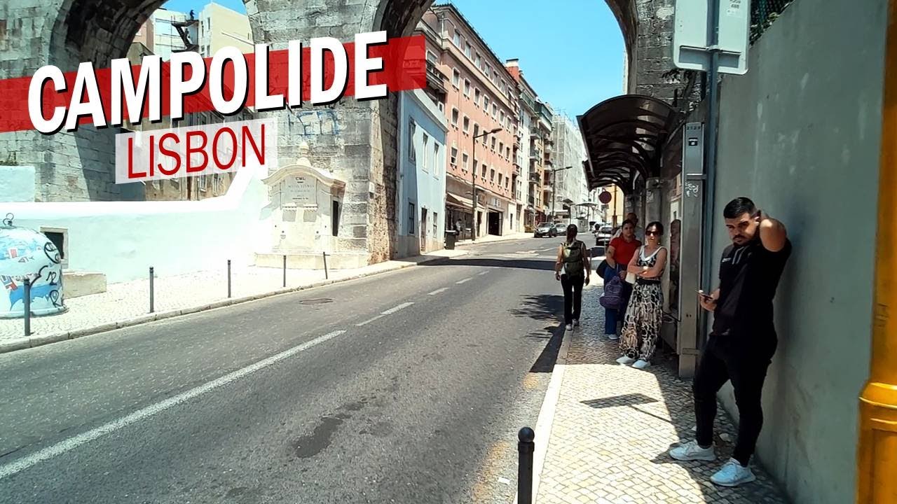 Walking Lisbon 🇵🇹 Train Station, Aqueduct, Backstreets: Campolide - YouTube