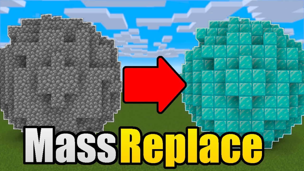 How To Mass Replace Blocks In Minecraft Bedrock - YouTube