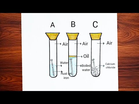 How to Draw Rusting of Iron Experiment | Easy Science Drawing - YouTube