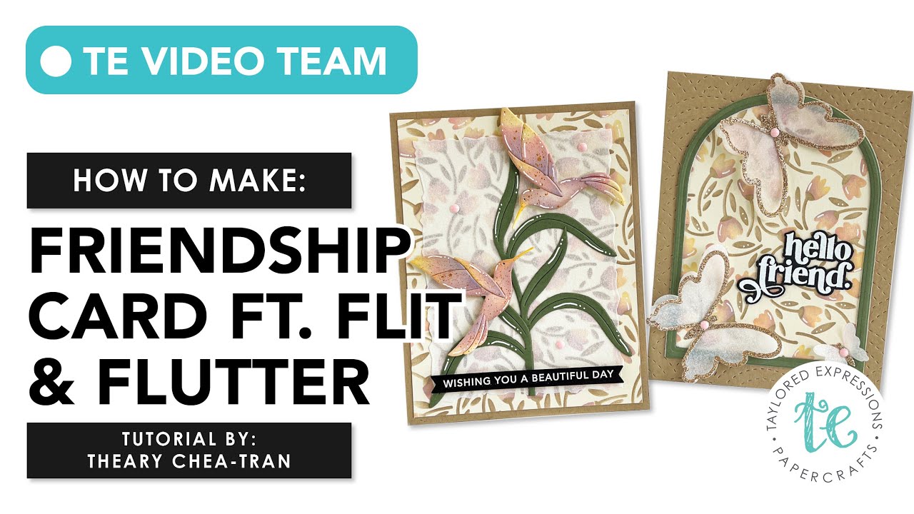 Handmade Cards for Friends | Flit & Flutter | @cloudycoraldesigns - YouTube