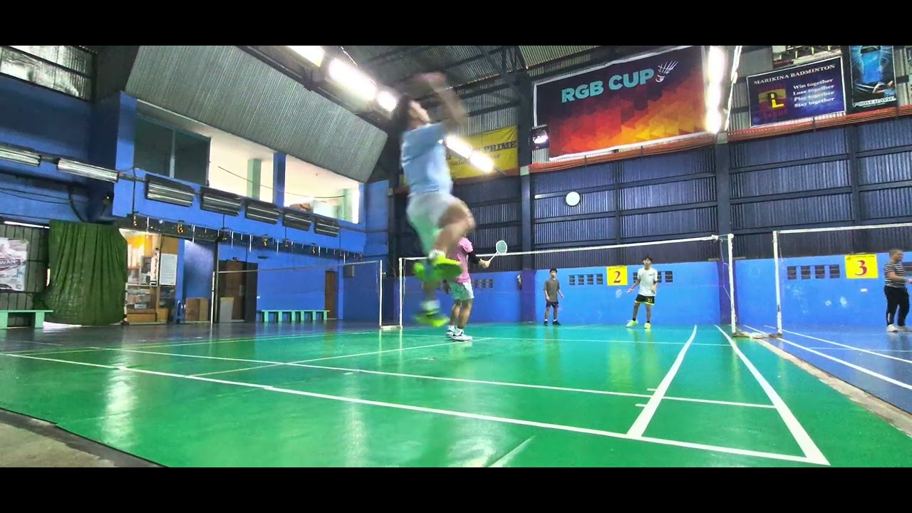 Badminton Army Sunday Queuing 12-15-24 (JC & LG vs JP & Shuji) - YouTube