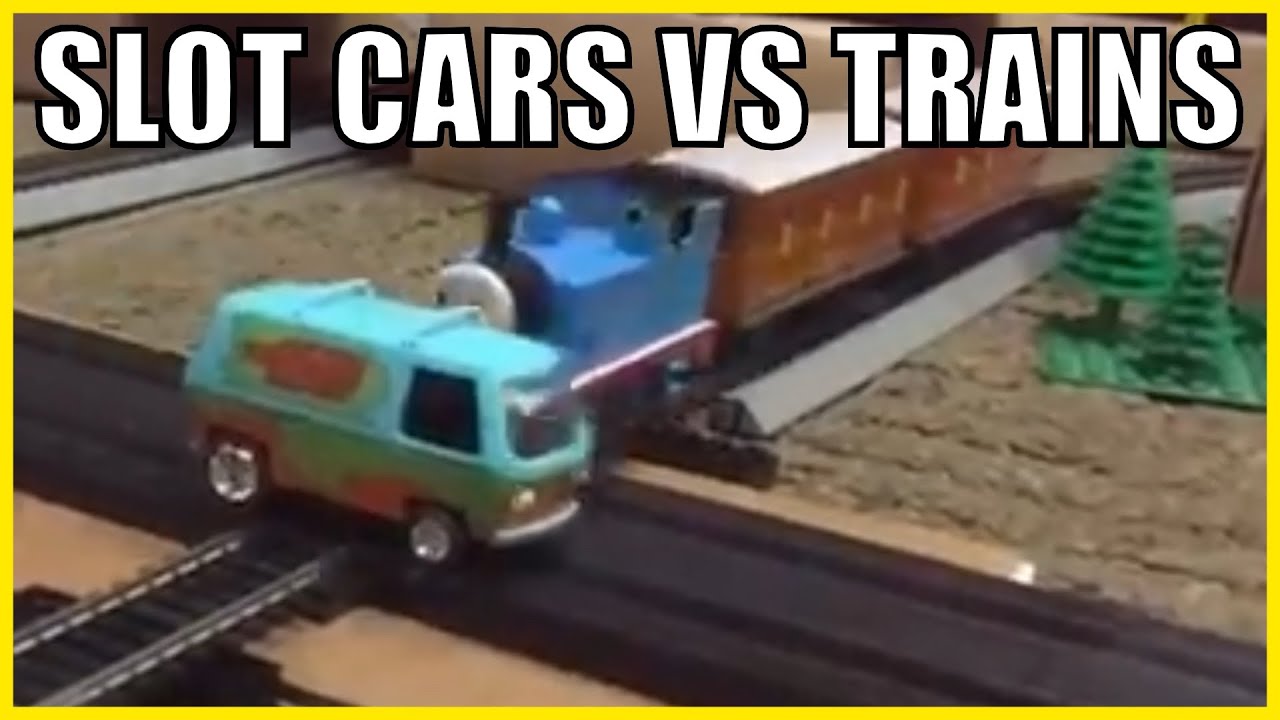 Slot Cars vs Train - HO Scale Trains - Tyco, Bachmann, Spiderman, and ...