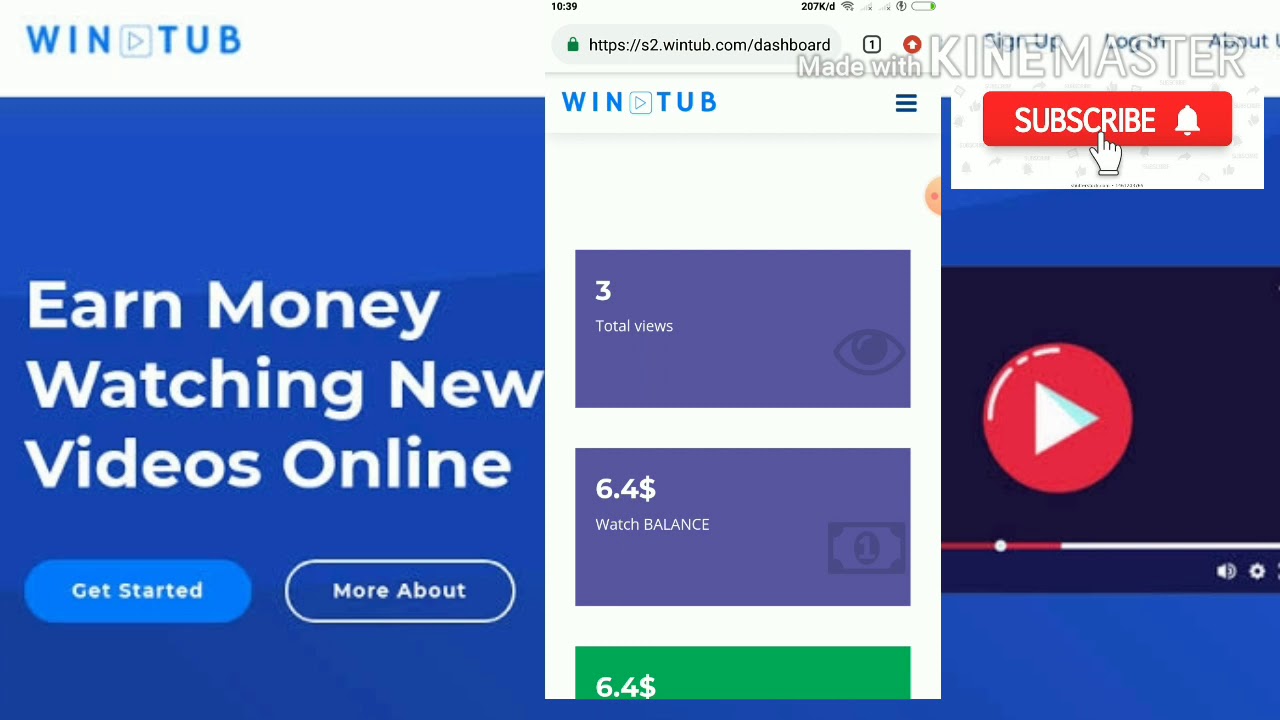 Nonton video di WinTube dapat $ dolar sehari - YouTube