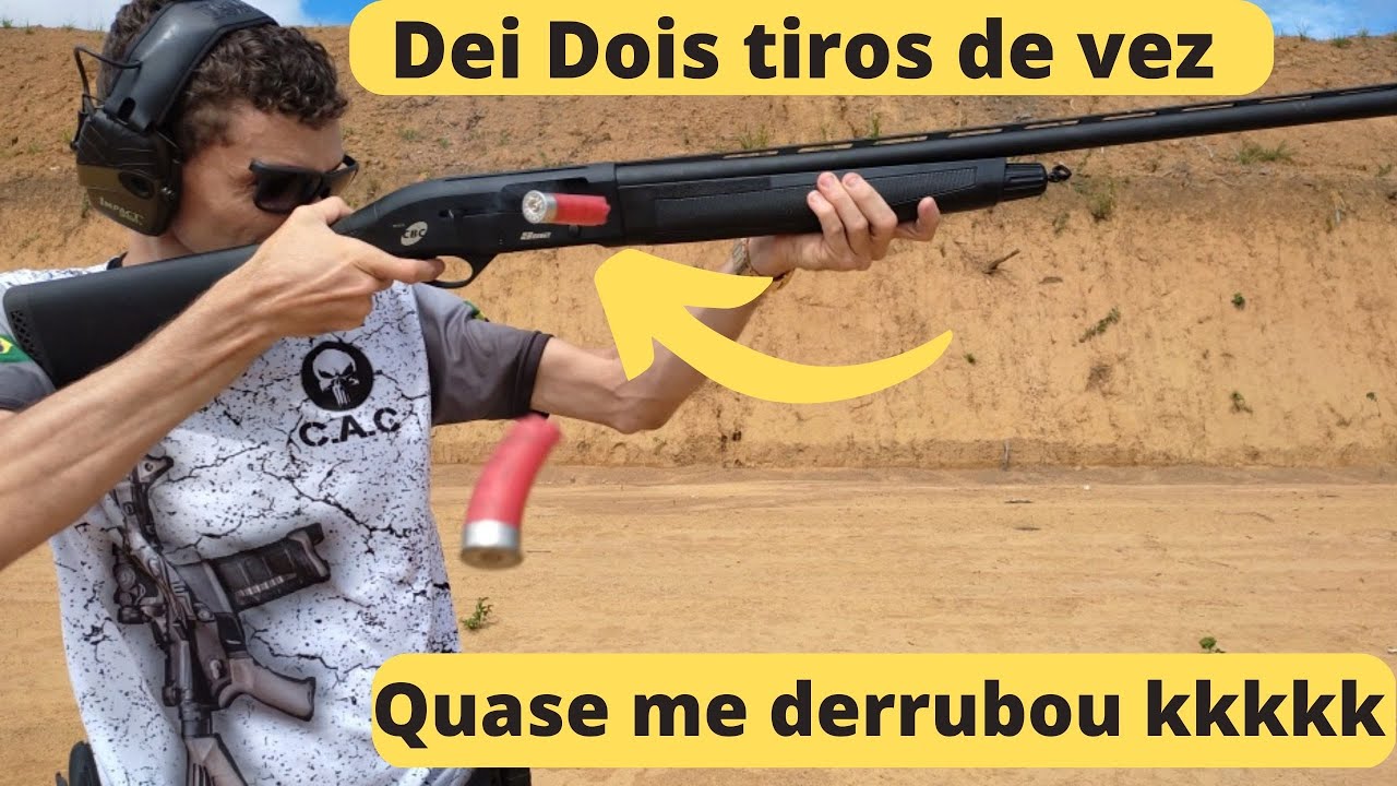 Testamos a espingarda calibre 12 semi automática - YouTube