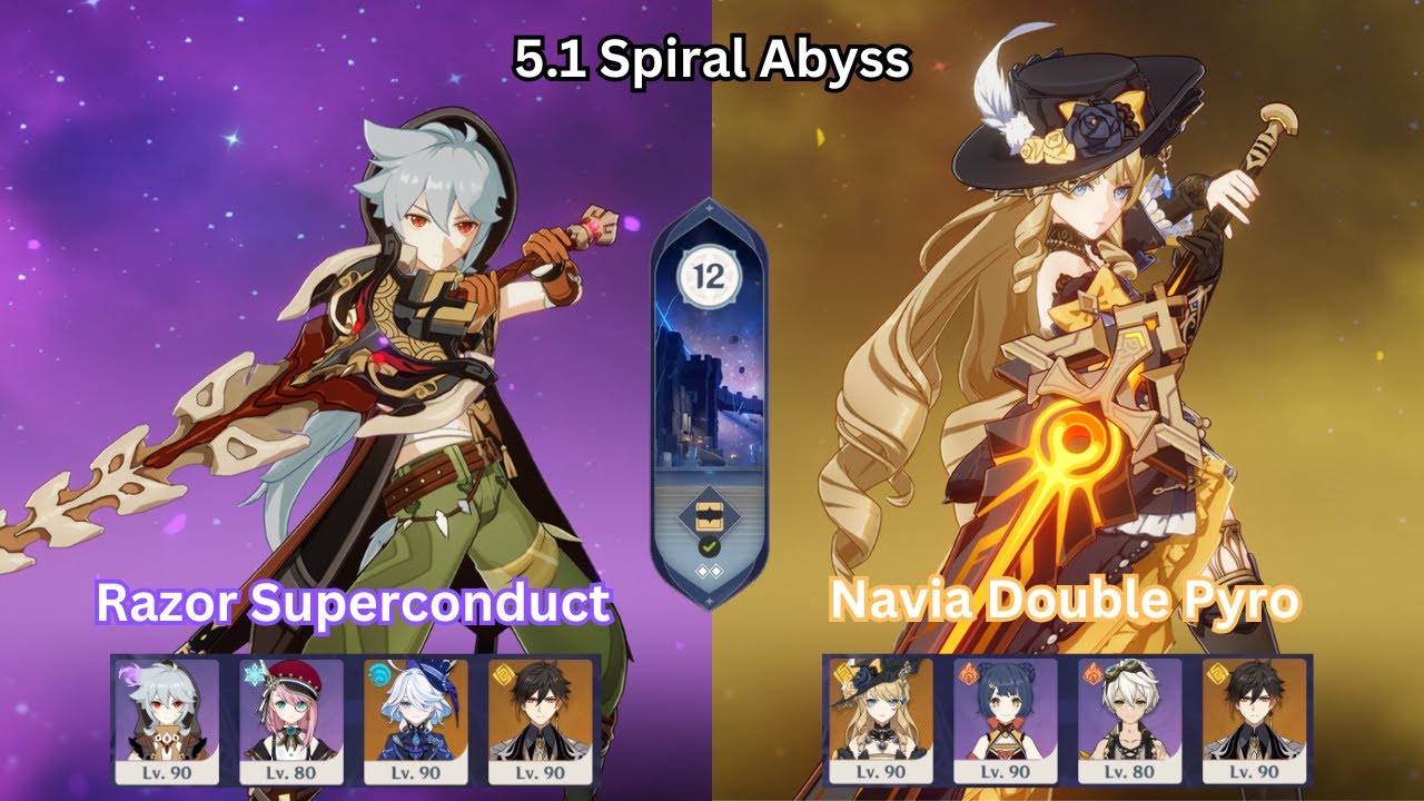 C6 Razor Superconduct & C0 Navia Double Pyro | Spiral Abyss 5.1 ...