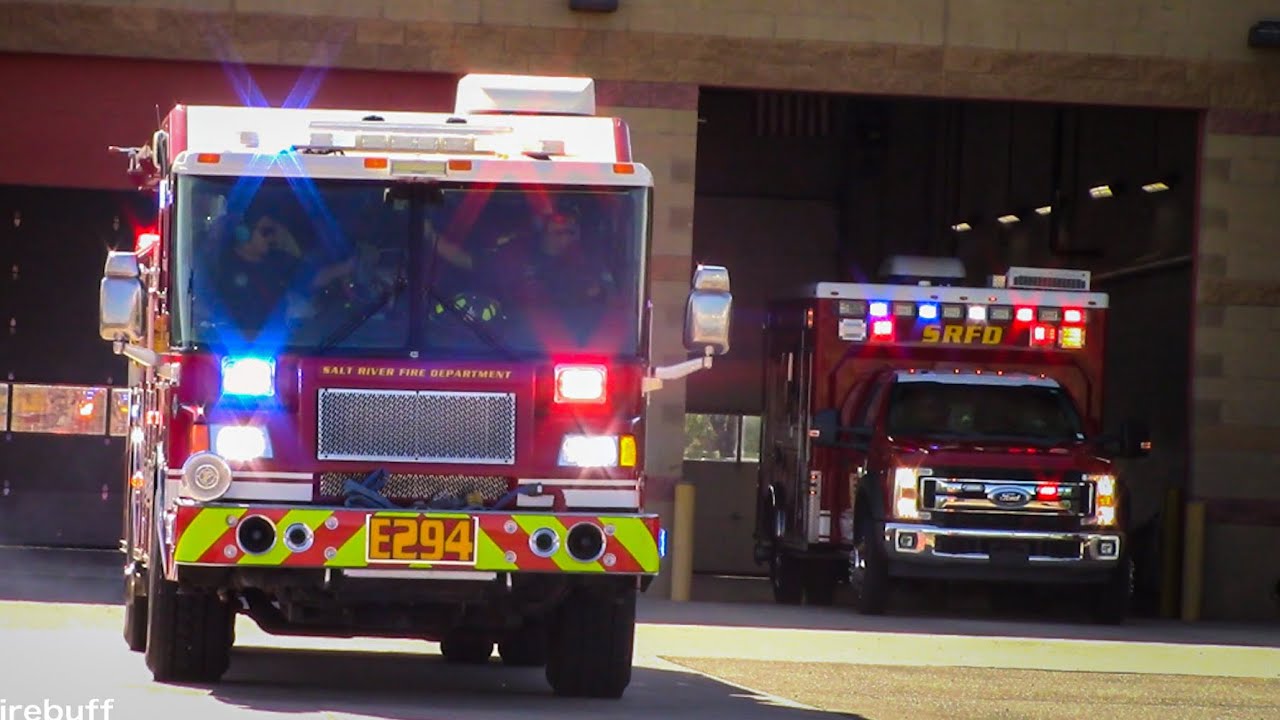 Salt River Fire Dept. Ladder Tender & Rescue 294 Responding - YouTube
