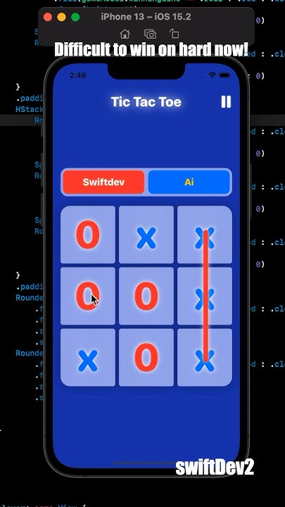 Build Tic Tac Toe App part 3 in SwiftUIComputer can now choose the the best move#swift #swiftui ...
