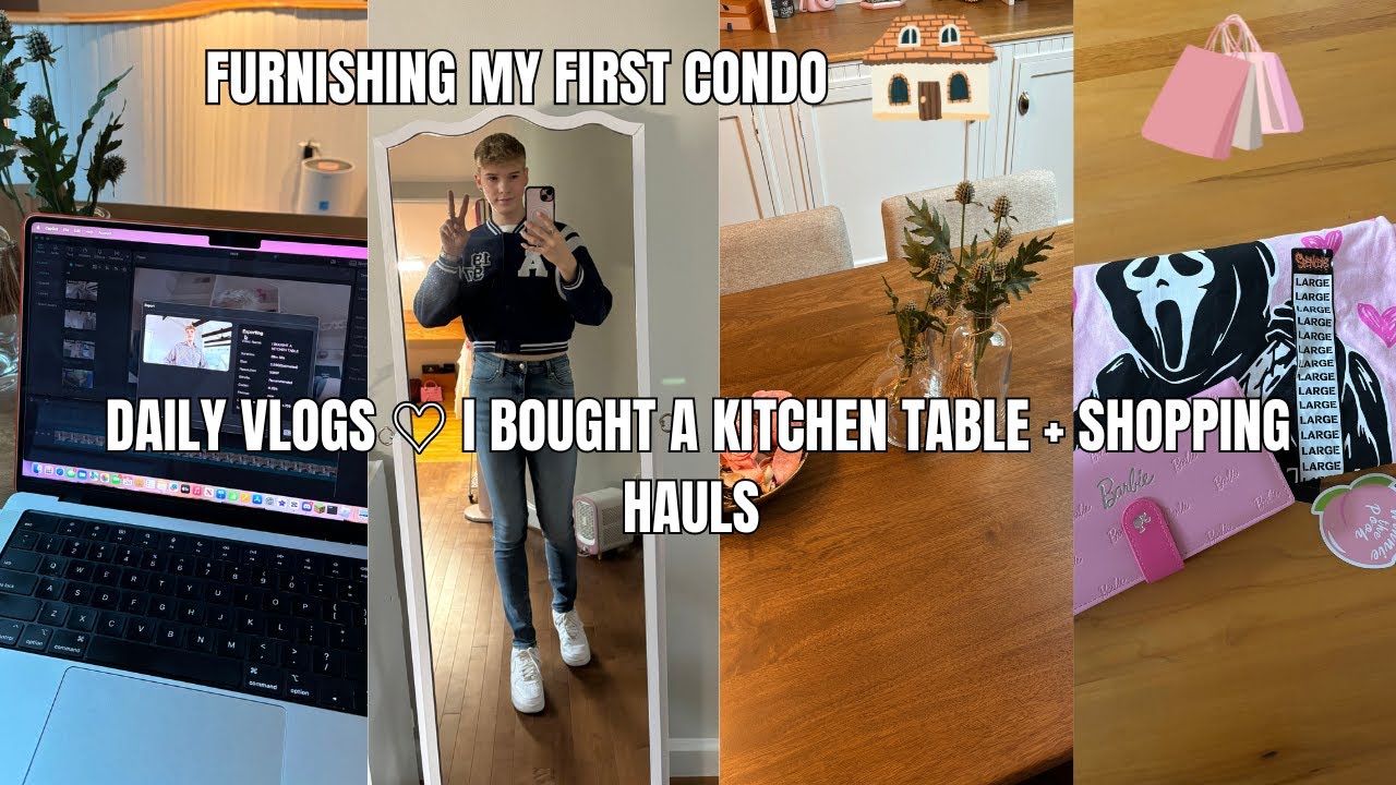 DAILY VLOGS ♡ NEW KITCHEN TABLE + DECOR (& shopping hauls) - YouTube