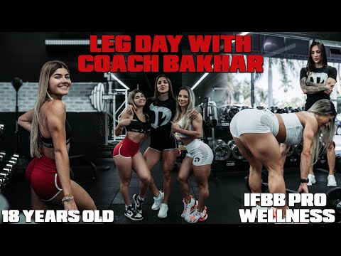 BAKHAR NABIEVA TRAINS 18 YEAR OLD THAISSA FIT & IFBB PRO WELLNESS ISA PEREIRA | FULL LEG DAY