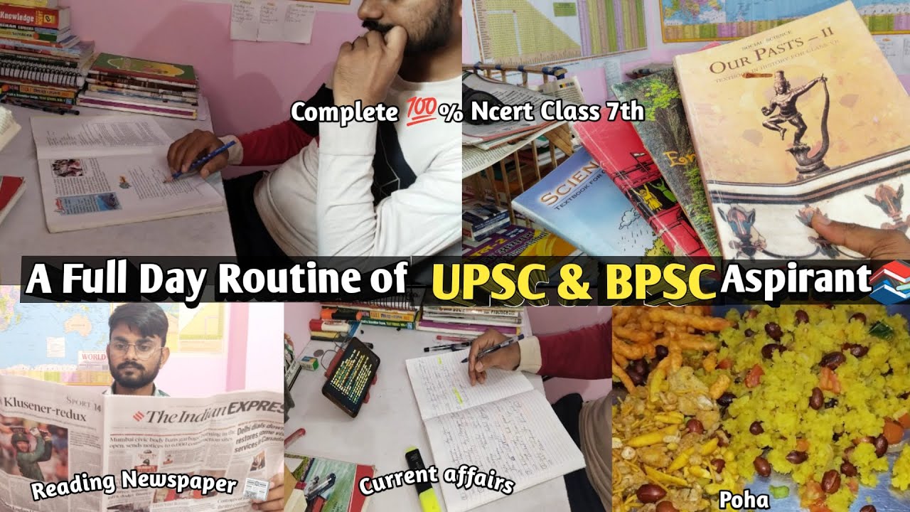 A Full Day Routine 📚 ️ Of UPSC and BPSC Aspirant study vlogs || Upsc ...
