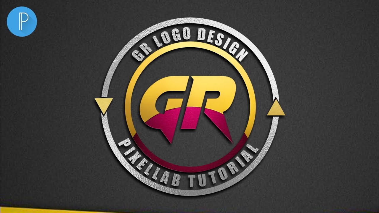 GR Unique Logo Design | How to make logo for youtube channel | Pixellab ...