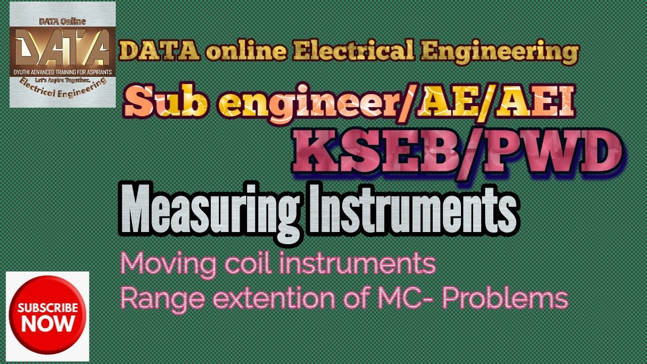 KSEB Sub Engineer|Assistant electrical inspector Kerala|online coaching classes|Measurements-MC ...