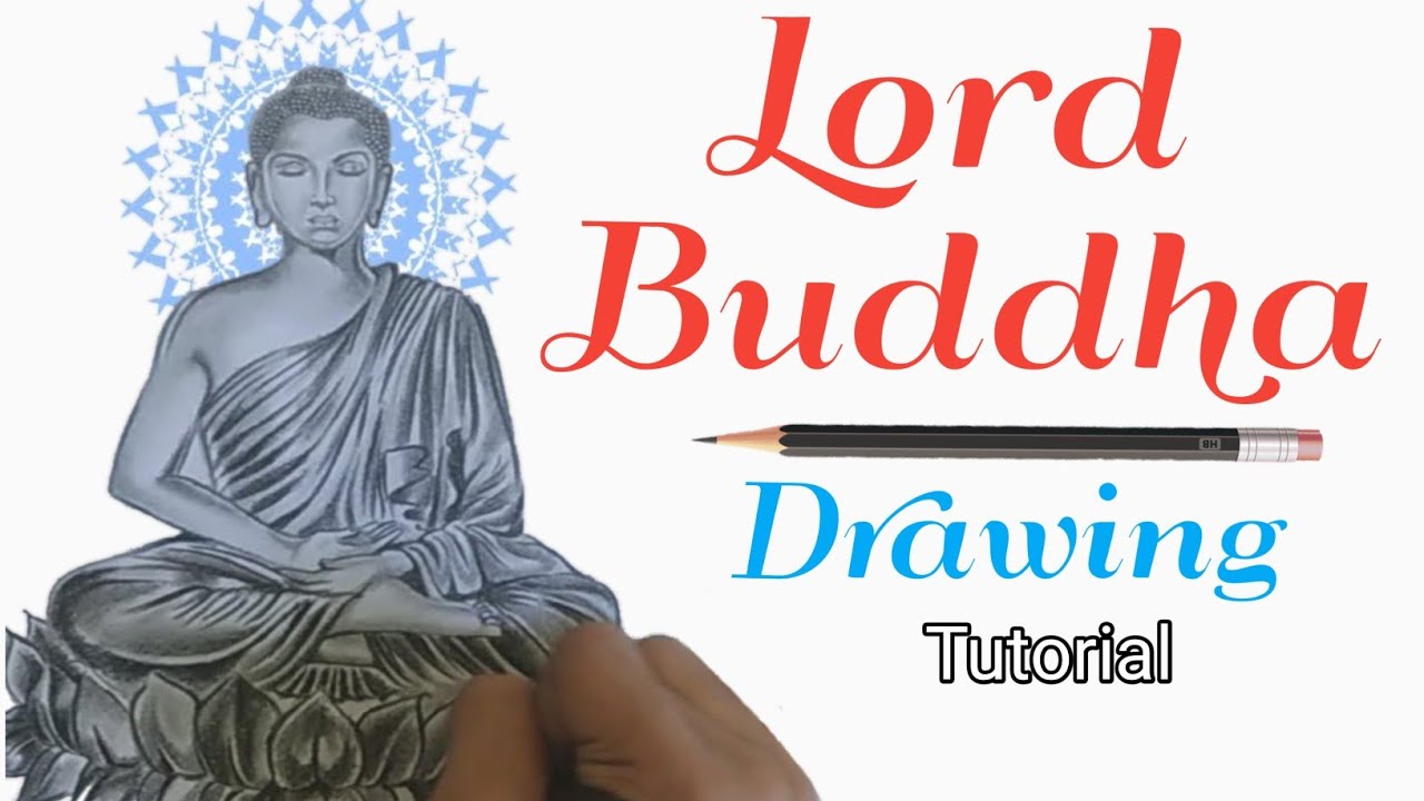 How To Draw Lord Buddha Easy || Goutam Budha Drawing Step By Step ...