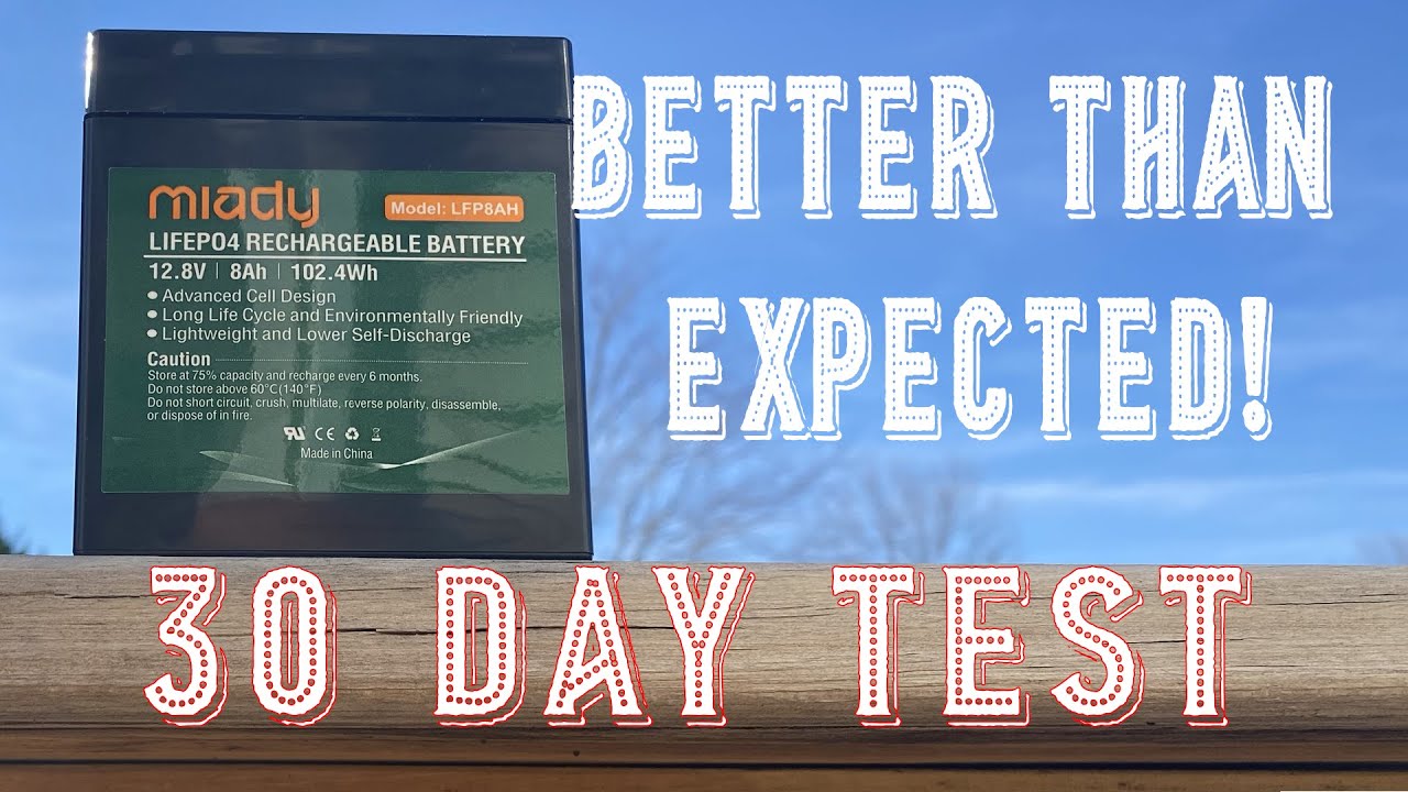Miady LiFePO4 Battery 30 Day Test - YouTube