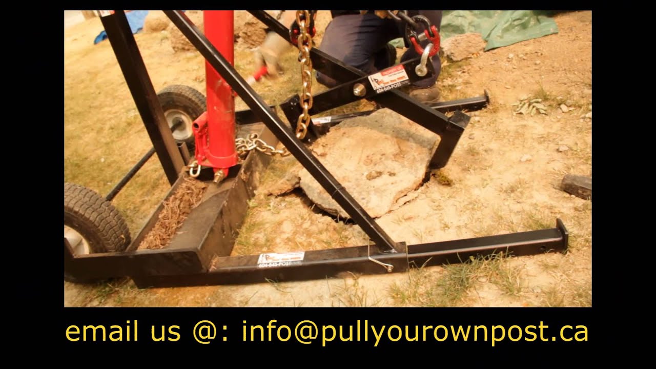 Pull Your Own Post Concrete Footing Puller - YouTube