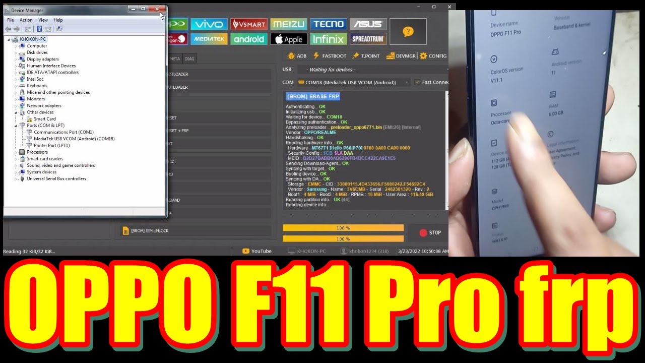 OPPO F11 Pro CPH-1969 frp reset unlocktool | OPPO F11 Pro frp remove ...