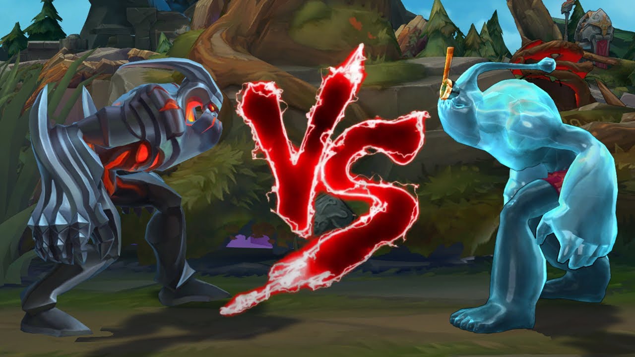 전투기계 자크 VS 수영장 파티 자크 롤 스킨 비교 [Battlecast Zac VS Pool Party Zac Skin ...