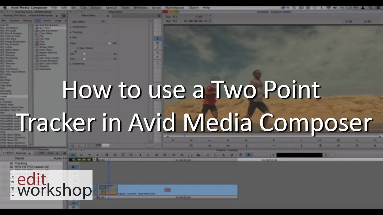 How to use a Two Point Tracker in Avid Media Composer - YouTube