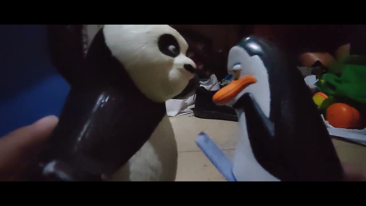 Los Pingüinos de Madagascar conocen a el equipo de Kung Fu Panda 🐼 ...