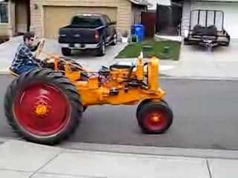 Zack drives his 1949 Minneapolis Moline ZA the first time - YouTube
