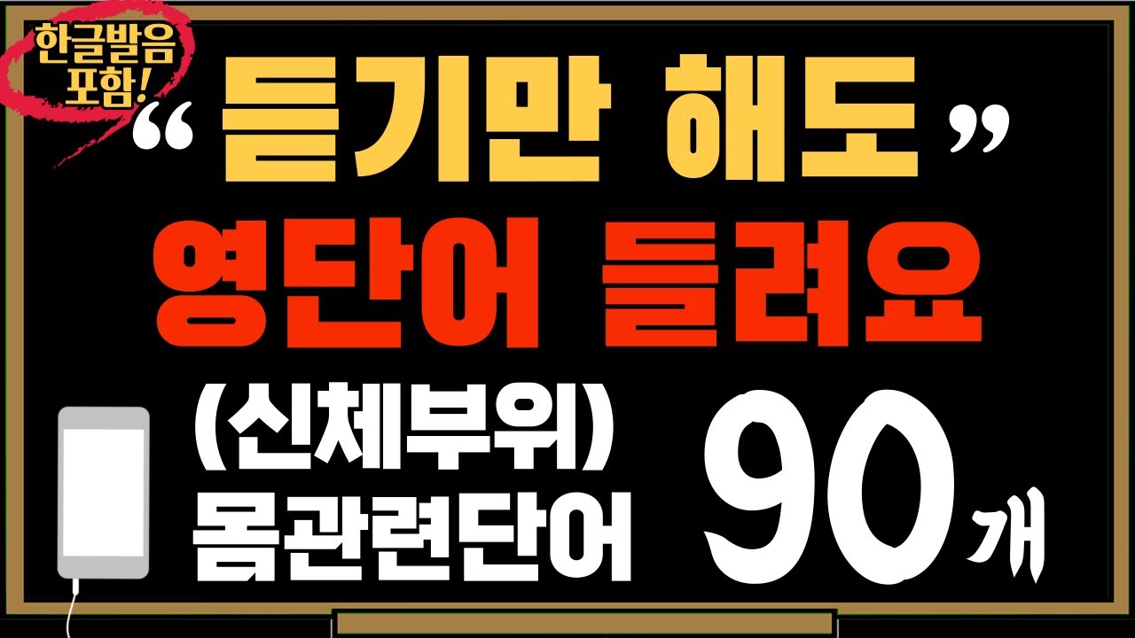 신체영어단어 90개 몸신체부위 영어단어 통합편|영어단어장|필수 영어단어|생활영어단어|영어공부|영어듣기|쉬운영어|그냥