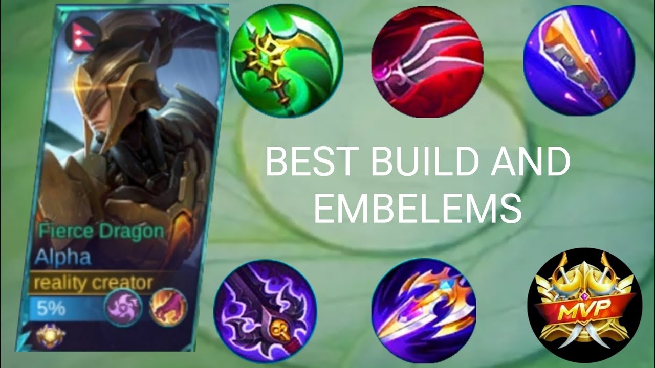 8 KILLS + MVP |ALPHA GAMEPLAY |BEST BUILD AND EMBELEM |MOBILE LEGENDS ...