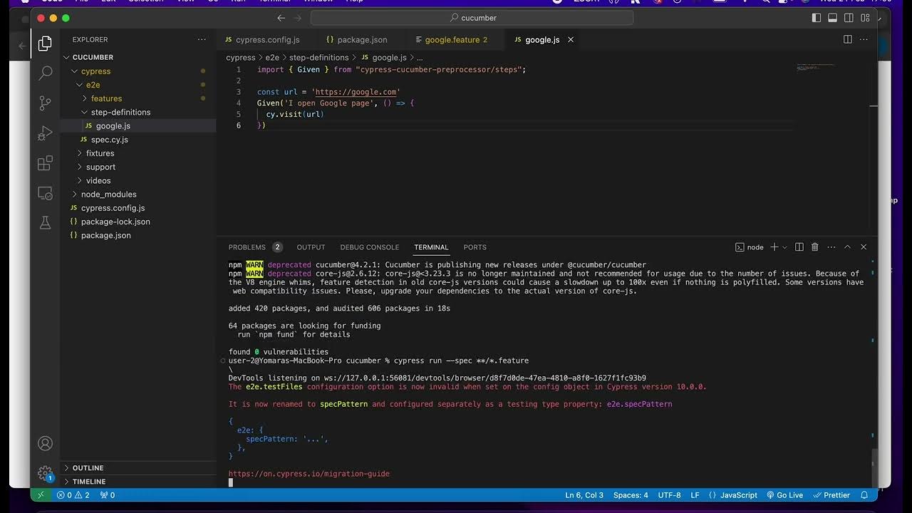 Como configurar cypress con Cucumber / How to setup Cypress with Cucumber - YouTube