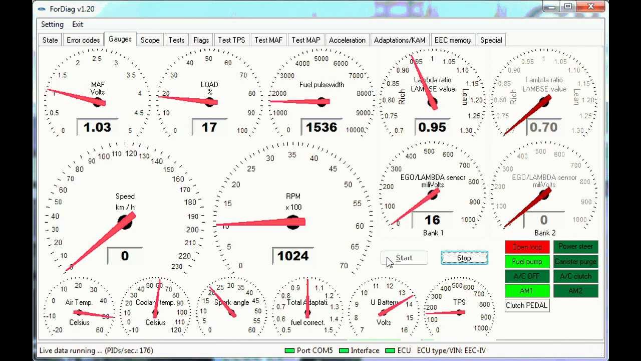 Kris Ford Escort Mk7 1.6 Zetec EECIV Fordiag - YouTube