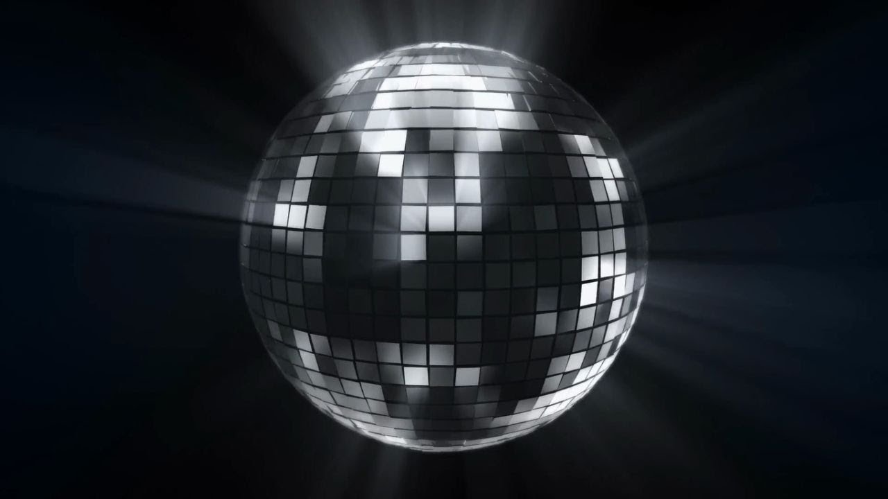 Silver Party Ball Rotating Shiny Disco Ball on Black Background Video - YouTube