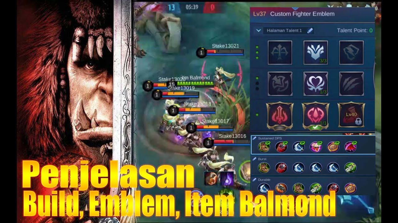 Penjelasan Emblem, Build dan Item Terkuat Balmond | Cara Benar Pakai ...