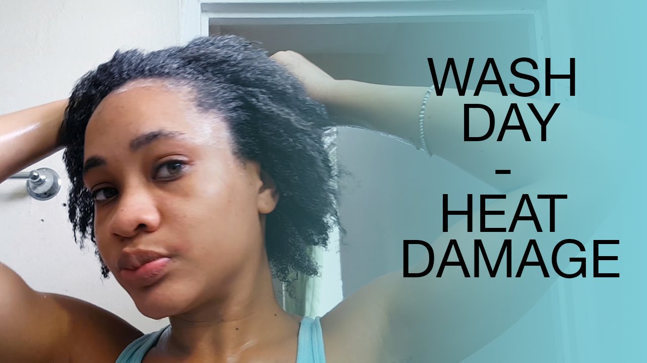 Wash Day - Heat Damaged 4C Natural Hair - YouTube